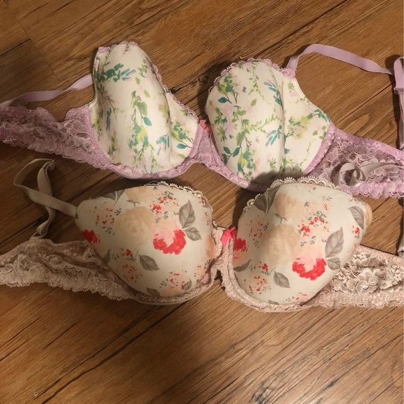 Victoria's Secret | Intimates & Sleepwear | 34dd Floral Bras With Lace ...